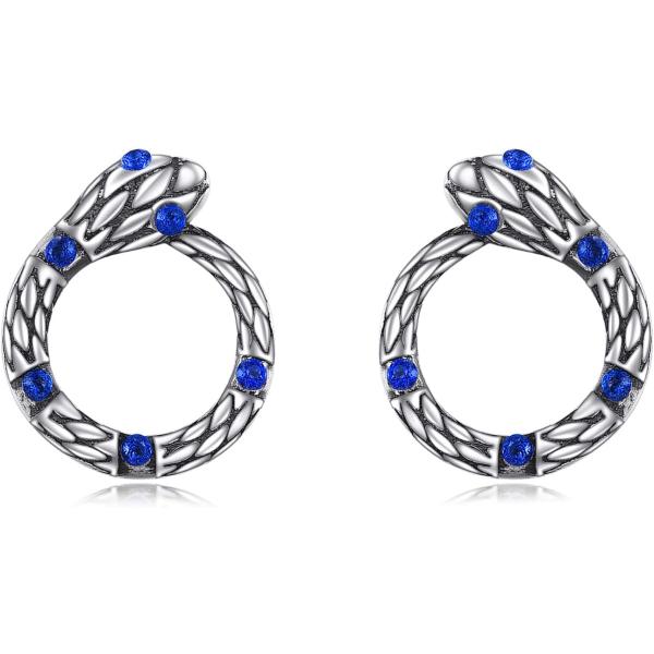 商品名WTENIY Ouroborus スネークスタッドピアス スネークスターリングシルバー フープドロップイヤリング 動物 パンク ヴィンテージ ミニマリスト 低刺激性イヤリング ハロウィン スネークジュエリー 女性男性へのギフト, スタ...