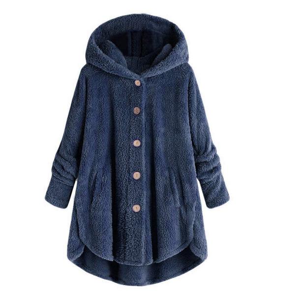 商品名:  DOLKFU Women's Sherpa Hoodies Coats Button Outwear Jackets Fuzzy Fleece Trench Long Jacket 2022 Fall Winter Cute H...