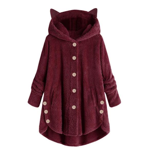 商品名:  DOLKFU Women's Teddy Hoodies With Ears Sherpa Winter Hoodies Pullover Fuzzy Fleece Sweater Jacket Button Cute Comf...