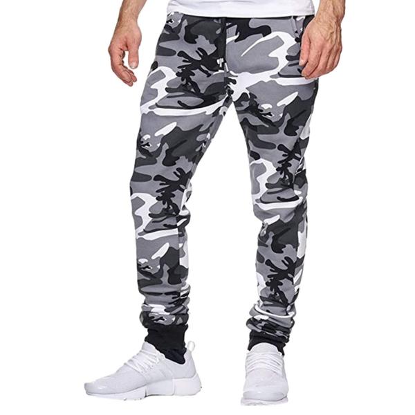 商品名:  Men's Casual Camo Joggers Sweatpants with Pockets Gym Workout Pants for Running Track Athletic Casual Pants(Grey,3...