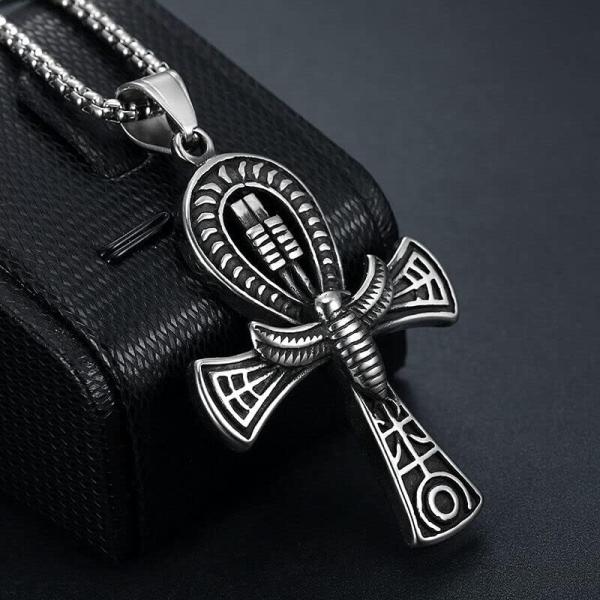 商品名Mens Ankh Cross Key of Life Pendant Necklace Egyptian Jewelry Box Chain 24""ブランド：Generic商品サイズ：商品番号：色：素材：