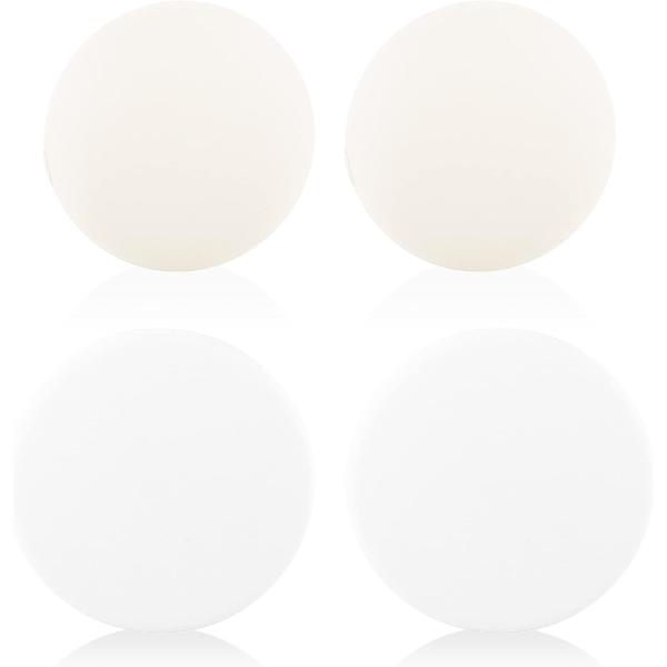 商品名レッド アクリル ラージ フラット ラウンド イヤリング レディース ガールズ 2組 上品 シンプル ディスク プラスチック 無地 幾何学的 ネオンボタン アクリル スタッド イヤリング ジュエリーセット, 金属, アクリルWhite...