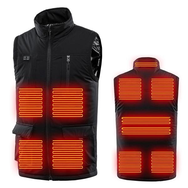 商品名:  Heated Vest for Men Women, USB Rechargeable Heated Jacket Electric Heating Vest with 11 Heating Zones 3 Heating Le...