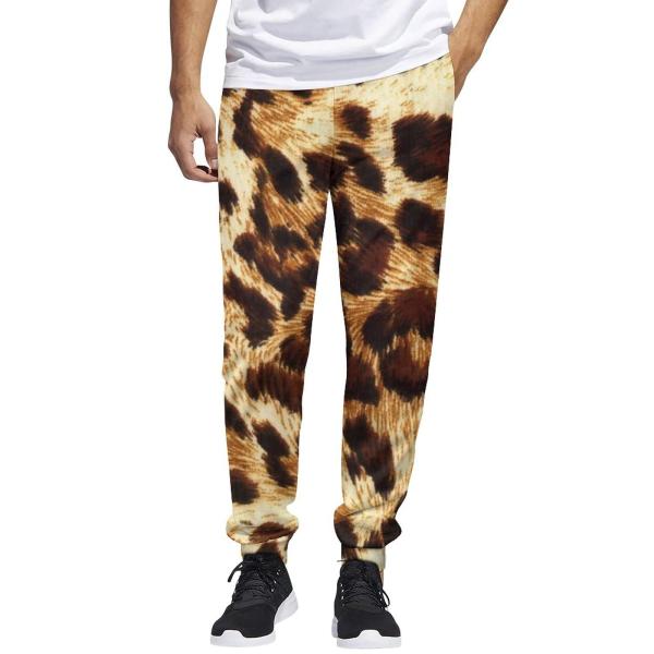 商品名:  AuHomea Leopard Backgrounds Pattern Men's Sweatpants Elastic Waist Jogger Sports Pants Trousers Big and Tall for M...