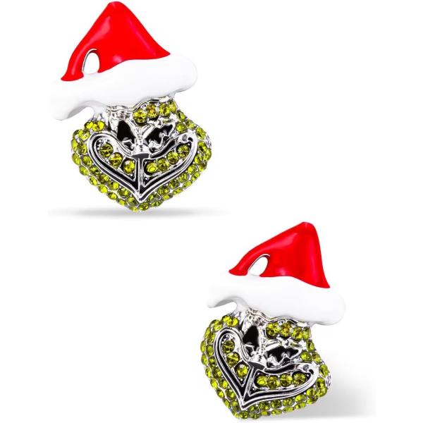 商品名クリスマスイヤリング ダングルスタッド ガールズ用 クリスマスハット クリスマスツリー スライド可能 サンタクロース S925 シルバースタッドイヤリング ダングリングイヤリング ファッション クリスマスホリデーイヤリング ジュエリー...