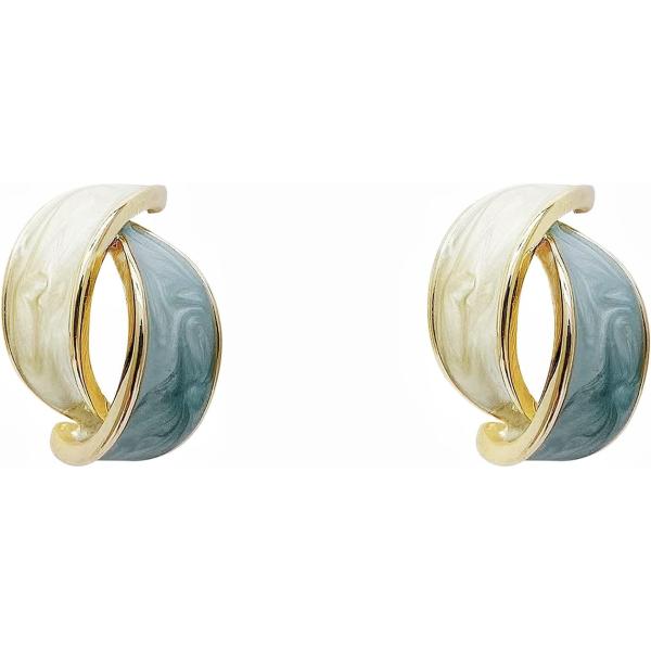 商品名トレンディなエナメルイヤリングスタッド。女性用。, 亜鉛, 宝石なしTrendy Enamelled Earring Studs For Womenブランド：Generic商品サイズ：高さ：4.2 cm横幅：10.3 cm奥行：15....