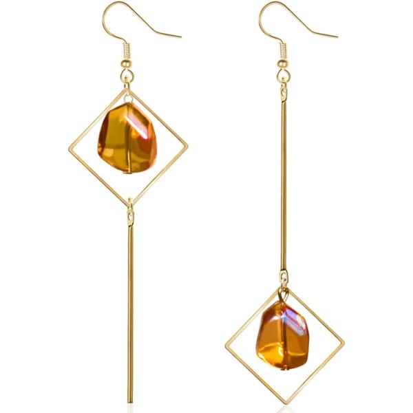 商品名Simplicity Boho Mismatch アシンメトリーハンギングイヤリング レディース - ファッション 幾何学的 抽象的 イヤリング ミニマリスト フック イヤリング, 金属, インレイなしMismatch Asymmet...