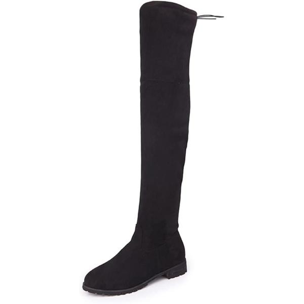 商品名YING LAN Women's Over The Knee Low Heel Thigh High Flat Tall Boots Black Size 9.5ブランド：YING LAN商品サイズ：10高さ：9.9 cm横幅：23....