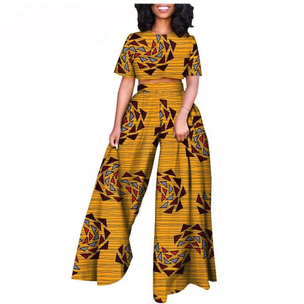 商品名:  Private Black African Suits for Women Short Sleeve Crop Top and Pants 2 Piece Set Outfits Dashiki Plus Size Casual...