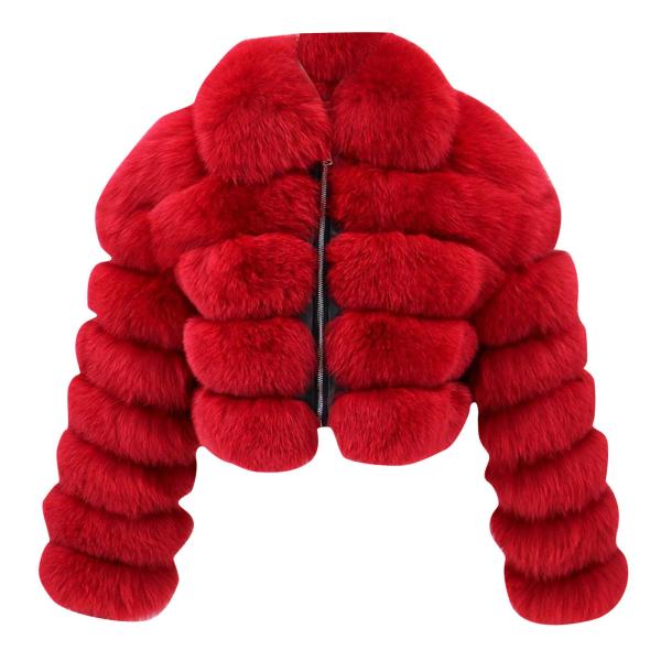 商品名:  BADHUB Womens Fashion Short Fur Faux Crop Pullover Warm Furry Splicing Jacket Long Sleeve Outerwears Soft Warm Win...
