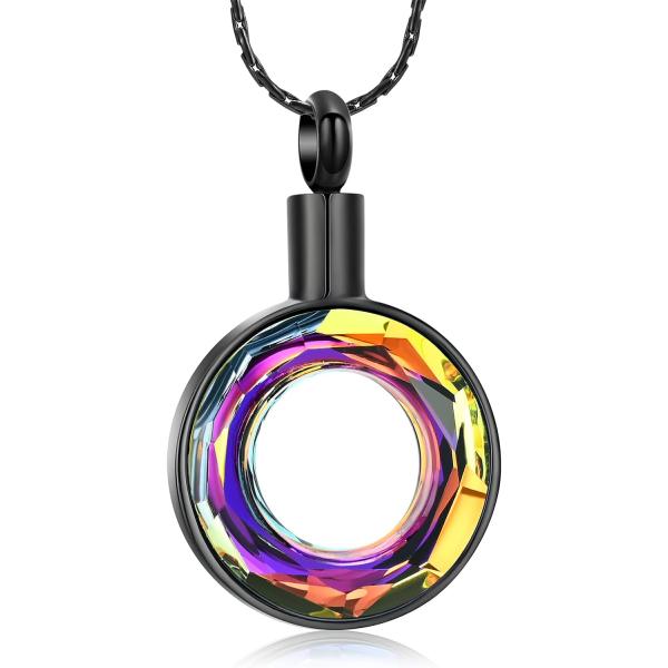 商品名constantlife 遺灰ジュエリー 骨壺ネックレス ステンレススチール クリスタル 生命の輪 メモリアルペンダント 愛する人 永遠の記念品 レディース メンズ, ステンレス鋼 水晶, ステンレススチールconstantlife ...