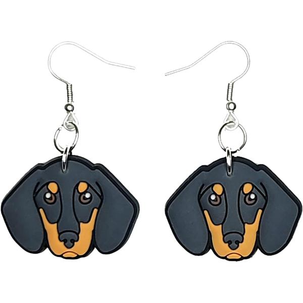 商品名Dachshund Weiner Dog Puppy Earrings Lead and Nickle Free Silver Plated Fishhooks Yazzle Dazzle Original Artwork Doggy...