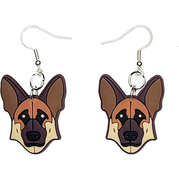 商品名German Shepherd Dog Puppy Earrings Lead and Nickle Free Silver Plated Fishhooks Yazzle Dazzle Woof Bark Doggyブランド：Gen...