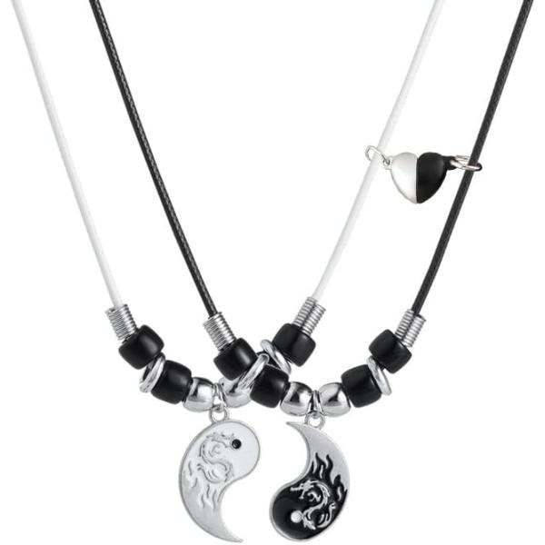 商品名Fuqimanman2020 ハンドメイド 編み込み ラブ インフィニティ カップル ブレスレット ハート マッチング アトラクション 十字架 陰陽 関係 調節可能なコード 彼と彼女 友情 約束 バレンタインギフト, 金属, ロープH...