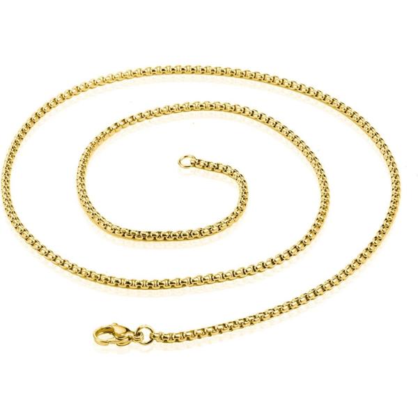 商品名Dsnyu Stainless Steel Chain Necklace Gold, 55CM Belcher Necklace, 4MM Men Chains for Birthdayブランド：Dsnyu商品サイズ：商品番号：PYT...