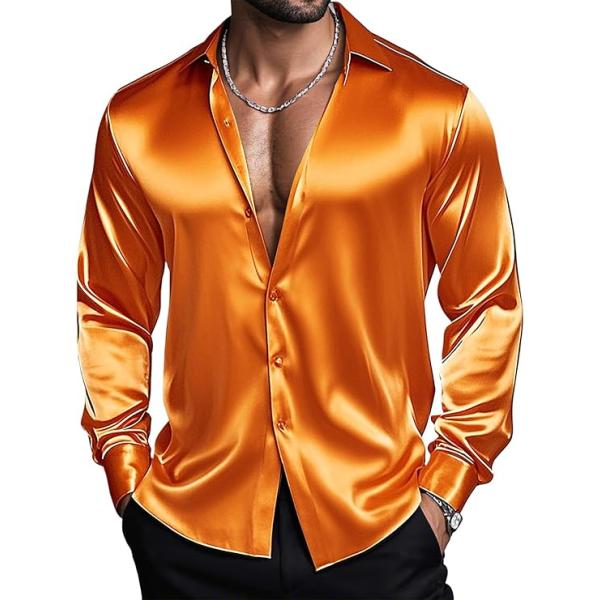 色：サテンオレンジサイズ：Small　Medium　Large　X-Large　XX-Large　3X-Large　4X-Largeサイズに関するご注意: サイズ表を参照して最適なサイズをお選びください。ゆったりとしたシャツがお好みの場合は...