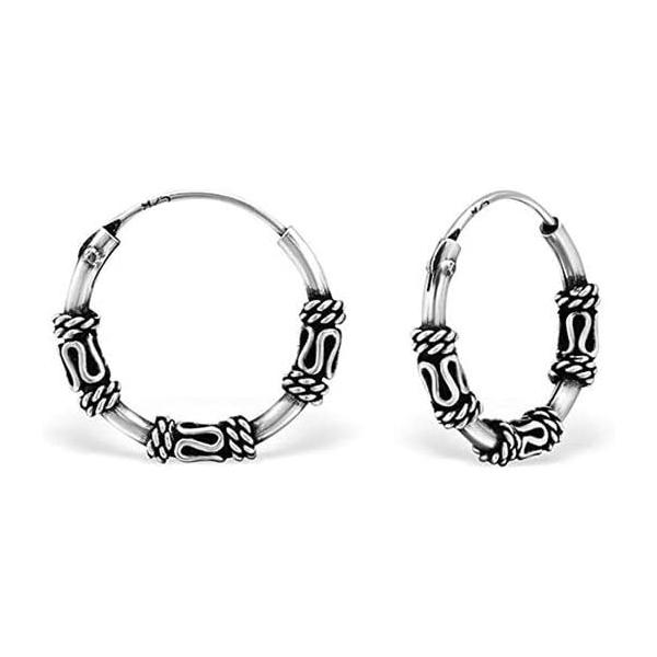 商品名Savlano 925スターリングシルバー ボヘミアン トライバル バリ フープピアス レディース ガールズ イタリア製 Savlano ギフトボックス付き, スターリングシルバー, 宝石なしSavlano 925 Sterling ...