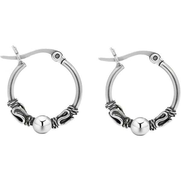 商品名Savlano 925スターリングシルバー ボヘミアン トライバル バリ フープピアス レディース ガールズ イタリア製 Savlano ギフトボックス付き, スターリングシルバー, 宝石なしSavlano 925 Sterling ...