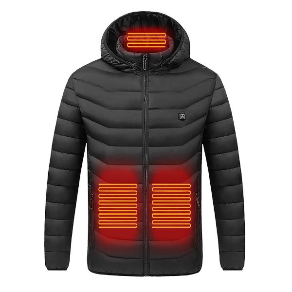 商品名:  Uillui Winter Heated Down Jacket for Mens 9 Areas USB Electric Heating Warm Puffer Coats Hooded Lightweight Quilte...