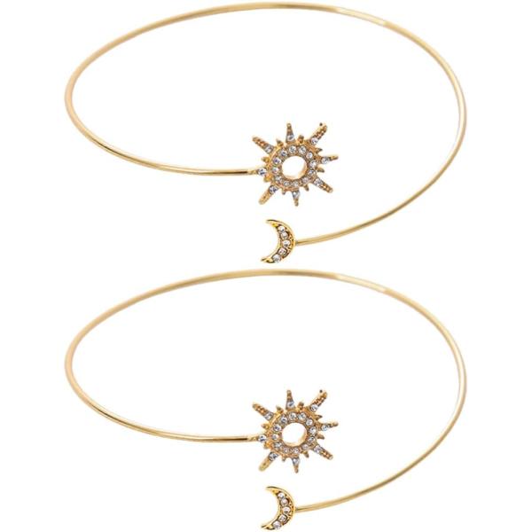 商品名LALAFINA 2pcs Jewelry Gold Arm Cuff Braclet Bracelets for Women Bracelet for Women Gold Cuffs Accessories for Women A...