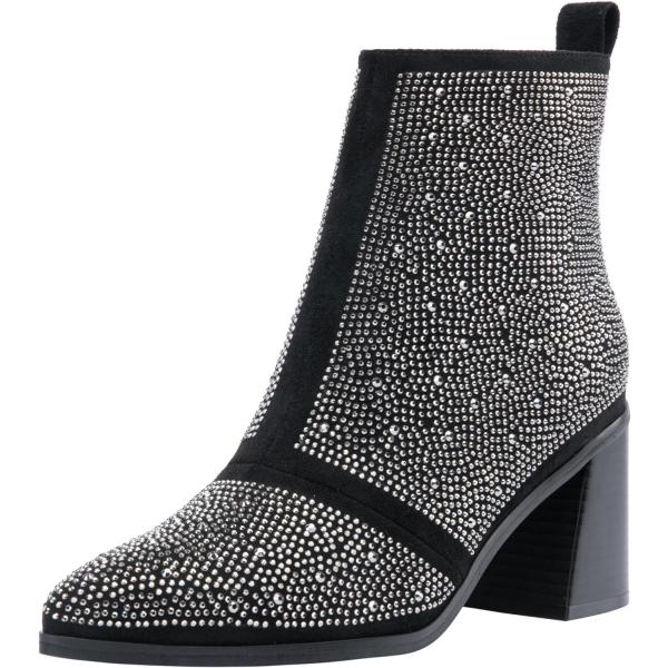 商品名Jeossy Women's 9632 Ankle Boots Blackbling Pointed Toe Heeled Booties Fashion Block Heel Boots for Women with Side Zi...