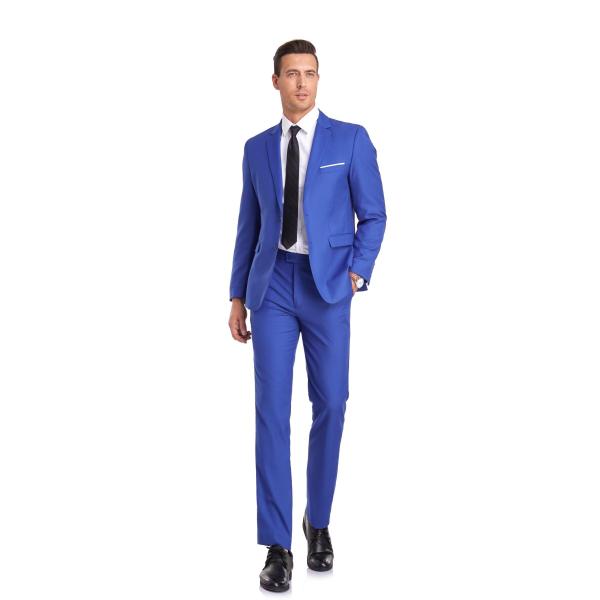 商品名:  Mens 2 Piece Royal Blue Tuxedo Suit for Men Wedding Dress 2 Buttons Blazer Set Prom Homecoming Jacket Pants 3XLブラン...