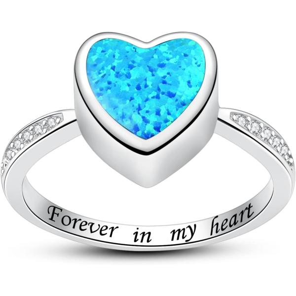 商品名ハート骨壺リング 遺灰用 925スターリングシルバー メモリアル記念品 ジュエリー Forever in My Heart 火葬リング 女性用 (6), 金属, キュービックジルコニア925 Sterling Silver Heart...