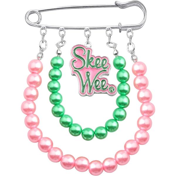 商品名MYOSPARK ソロリティジュエリー ピンクとグリーン ソロリティブローチピン ギフトソロリティブレスレット レディース ガールズ ギリシャソロリティパラレルギフト, 0.98 inch, 金属, 合金。MYOSPARK Soror...