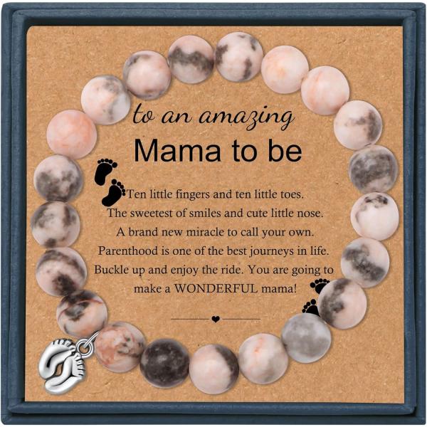 商品名ALEBEE お母さんへのギフト 天然石 ブレスレット レディース お母さんへのギフト 新しいお母さんへのギフト 妊娠中の母へのギフト 初めてのお母さんへのギフト 母の日/誕生日/クリスマス/記念日に, 6.7 Inches, シルバ...