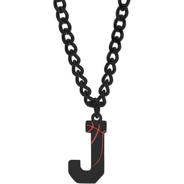 商品名Children of Light バスケットボール イニシャル文字ネックレス メンズ ボーイズ ステンレススチール ゴールド/シルバー/ブラックチェーン チャーム ジュエリーアクセサリー 子供へのギフト, ステンレス鋼, 宝石なしC...