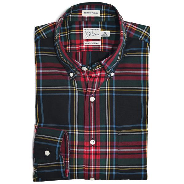 商品名:  J.Crew Men's Slim Untucked Secret Wash Shirt (S, Black Stewart Tartan)ブランド: J.Crew Mercantile商品サイズ: Small高さ: 30.48...