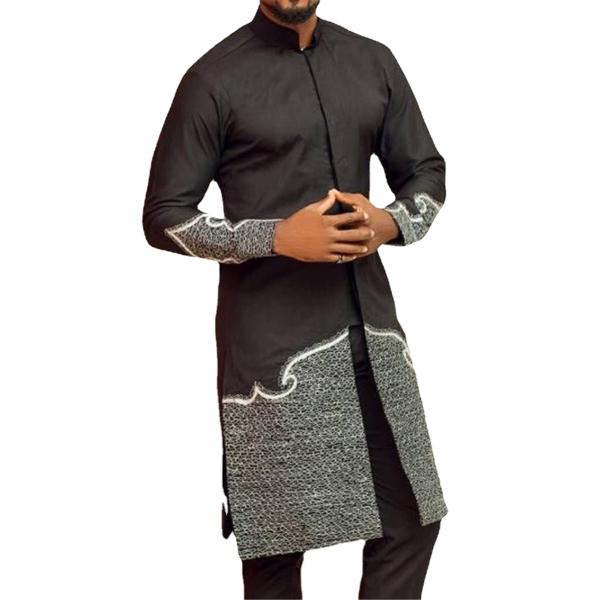 商品名:  PEETITI Men's 2 Piece Set Dress Shirt with Pants,African Dashiki Gentlemen Outfits Tribal Ethnic Party Pants PM021...