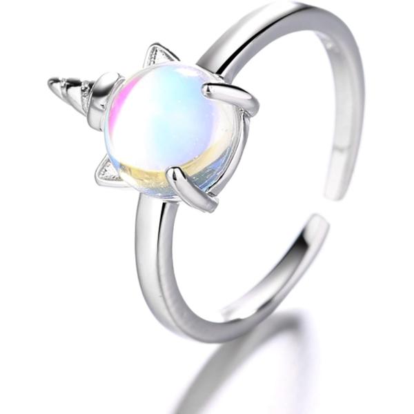 商品名Chereda シルバーアニマルリング レディース ティーン ガールズ ホワイトシルバーメッキ かわいいリング ティーンガールズ 調整リング オープンリング レディース ムードリング 彼女 女性 女の子 友人へのギフト, シルバーメッ...