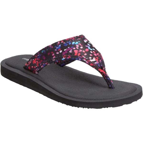 商品名Comfortview Women's Wide Width The Sylvia Soft Footbed Thong Sandal - 11 W, Party Multi Blackブランド：Comfortview商品サイズ：11...