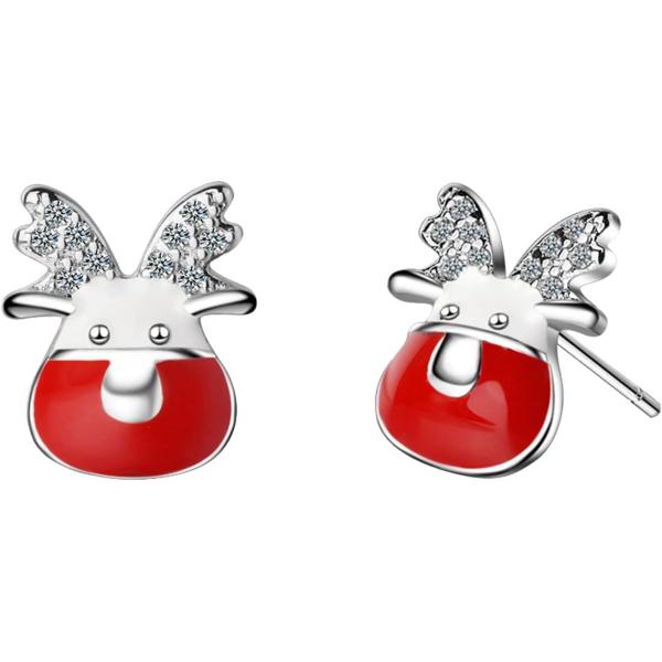 商品名OITTO Silver Earrings Ladies Fashion Temperament Earrings Christmas Earrings for Her Multiple Earrings Set for Womenブ...