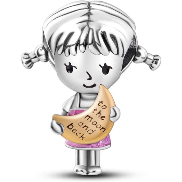 商品名MULA 925スターリングシルバーチャーム ブレスレットとネックレス用 ラッキーホーム ハッピーファミリー 永遠の愛 ママビーズ ダングルペンダント ジュエリーギフト レディース ガールズ, スターリングシルバー, キュービックジル...