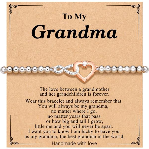 商品名PINKDODO 母の日のギフト おばあちゃん 母 娘へのギフト 母 お母さん おばあちゃん 孫娘へのギフト ブレスレット, ステンレス鋼, キュービックジルコニアPINKDODO Grandma Gifts, Best Gifts ...