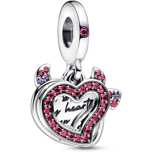 商品名BEEUVIP ファミリー 動物 肉球チャーム 925スターリングシルバー 透かし細工 ビーズ チャームブレスレットとネックレス用 5Aキュービックジルコニア付き 誕生日 母の日 ジュエリーギフト レディース ガールズ, シルバー, ...