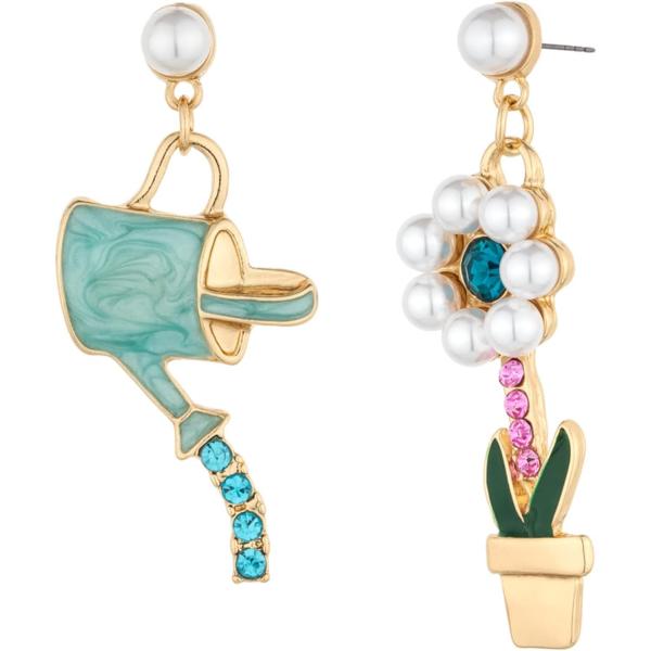 商品名MADSION TYLER かわいいダングルイヤリング 女性用 トレンディ 楽しいカットアウト 食べ物 フリウト 花 キャロット 水やり ボトル テニスラケット ブルー カーイヤリング ティーンの女の子向け ティーンや女性へのギフトに...