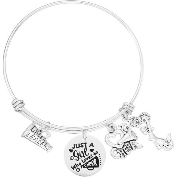 商品名HUTIMY チアリーディングギフト ガールズブレスレット プレゼントアイデア ティーン チアリーディングブレスレット チアブレスレット, ステンレス鋼, 宝石なし。HUTIMY Cheerleading Gift for Girls...