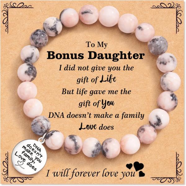 商品名Tarsus 母の日のブレスレット ギフト DNA Doesn't Make You Family Love Dosギフト ボーナス母/娘/義母/義理の娘へのギフトに, 石材, 宝石なし。Tarsus Bonus Daughter G...