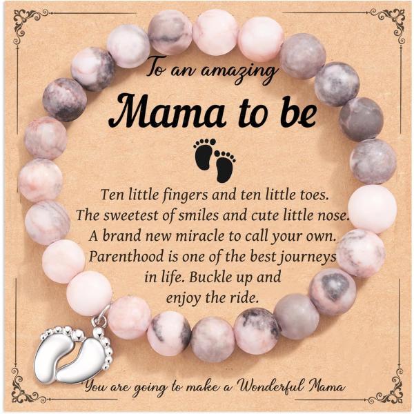 商品名HGDEER 新米ママギフト 天然石ブレスレット 初めてのお母さんへの妊娠ギフト メッセージギフトカード付き, 石材, 宝石なし。HGDEER New Mom Gifts for Women, Pregnancy Gifts for ...