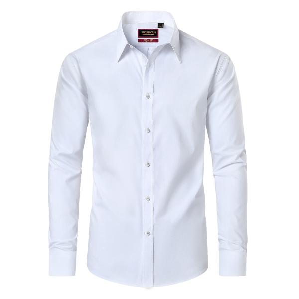 商品名:  Lion Nardo White Dress Shirts for Men Men's White Dress Shirt Long Sleeve White Button Down Shirt Men Button Up Sh...