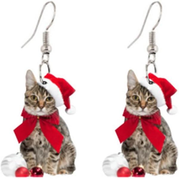 商品名2023 New Christmas Studs Fun Cat Kittens Cute Christmas Cat Earrings Decorate Gifts for Women Girl Charms Oversized P...