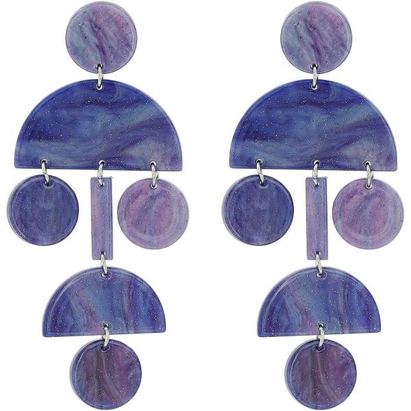 商品名アクリルイヤリング ロング 幾何学模様 ラウンドイヤリング フープ 長方形 ドロップ アセテートイヤリング 半円 ドロップ ダングルイヤリング ユニーク ボーホー ラウンド アクリルイヤリング レディース ティーン ガールズ, アクリ...