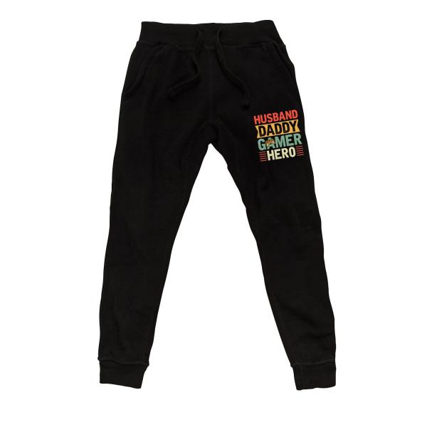商品名:  Men's Husband Daddy Gamer Hero F195 Black Fleece Jogger Sweatpants Largeブランド: Generic商品サイズ: Large商品番号: 色: Black素材:...