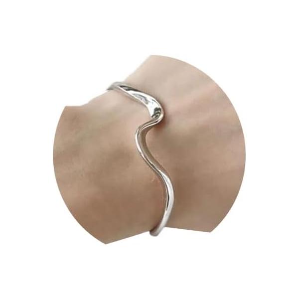 商品名FUTIMELY シルバーバングルブレスレット レディース ウェーブビーチブレスレット 調節可能なオープンカフバングルブレスレット ガールズ用 ステンレススチールブレスレット, 合金。FUTIMELY Silver Bangle Br...