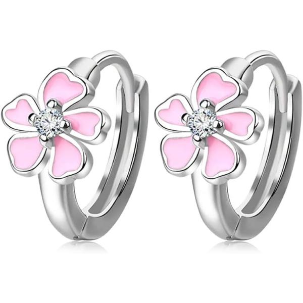 商品名ピンク 桜 フラワー フープ イヤリング ダイヤモンド スウィート キュート ガールズ レディース, 亜鉛, クリスタルPink Cherry Blossom Flower Hoop Earrings with Diamond Swe...