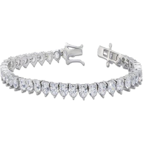 商品名ANAYRA White-1 Diamond Silver Bracelet For Women, Hallmarked 925 Silver Bracelet For Women, Minimalist Jewellery, Aes...