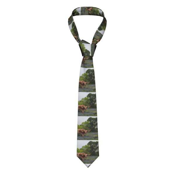 商品名:  KOOLR Longhorn Steer And Bluebonnets Print Men Necktie Classic Formal Ties For Men Business Partyブランド: KOOLR商品サイズ:...